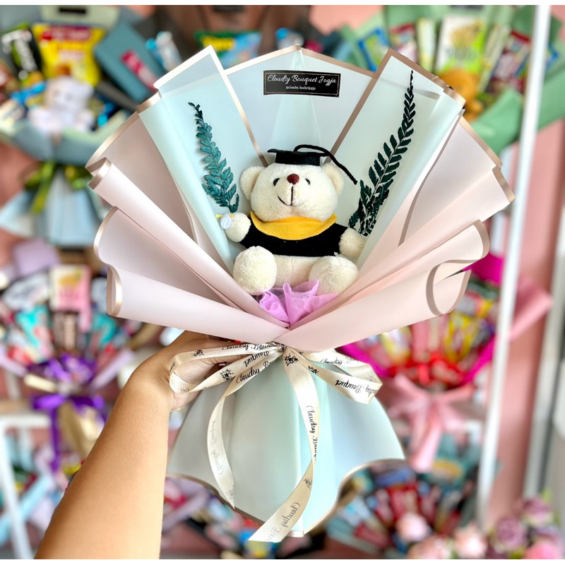 Jual SINGLE BEAR BUCKET // BUCKET KADO WISUDA // CHOCOLATE BOUQUET ...
