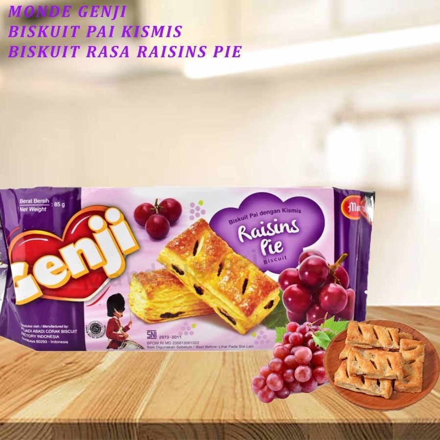 Jual Biskuit Pai Kismis * Monde Genji * Biskuit Rasa Raisins Pie * 85gr ...