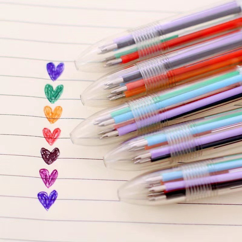 Jual Pulpen 6 Warna isi Tinta 6in1 Pena 0.5mm / Ballpoint Perlengkapan ...