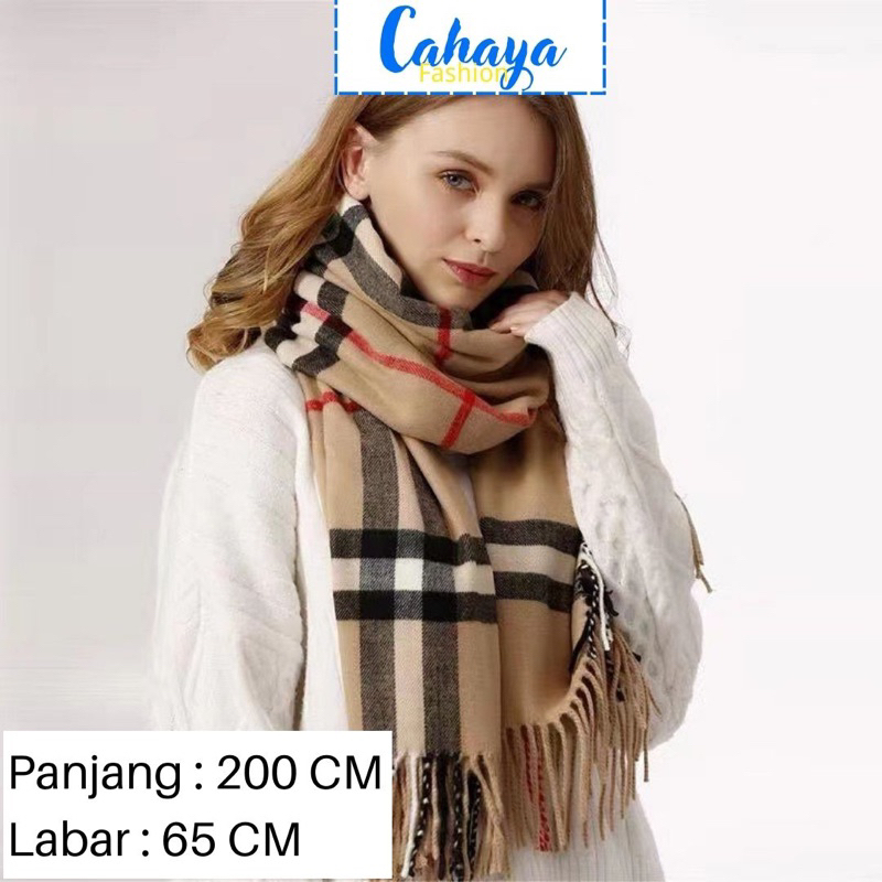 Jual CAHAYA Syal Korea Cashmere Immitation Fashion Winter Autumn Musim ...
