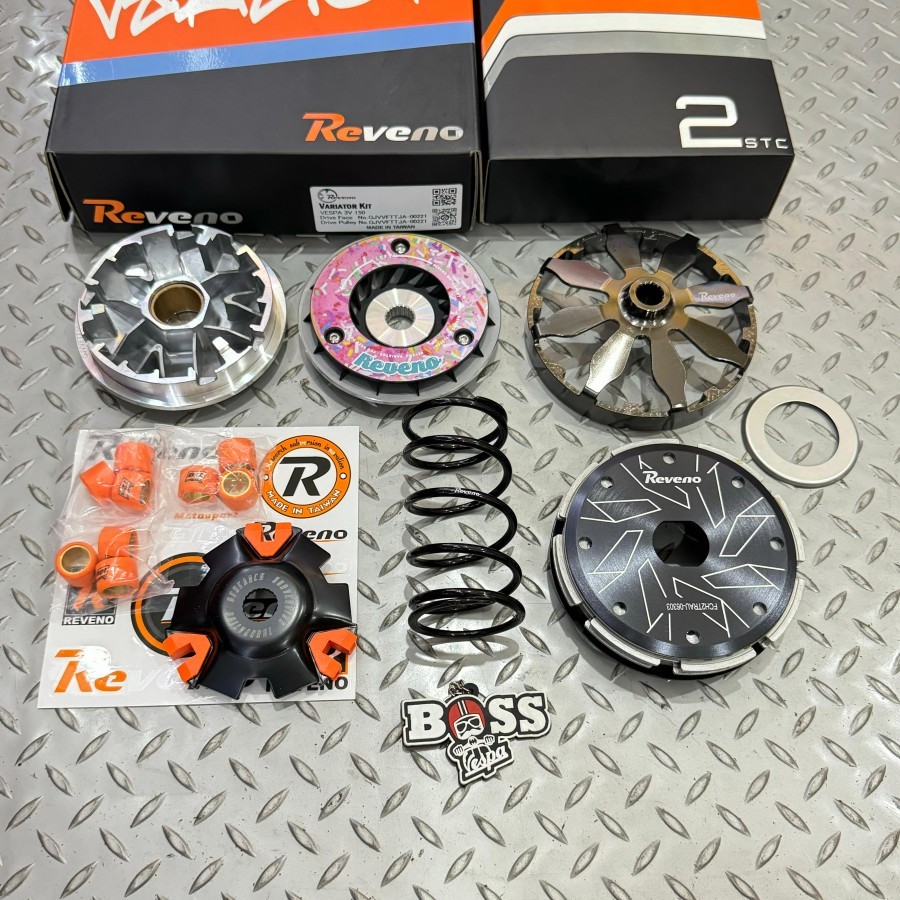 Jual Full Kit CVT REVENO Clutch Variator Flywheel Vespa Sprint Prima S ...