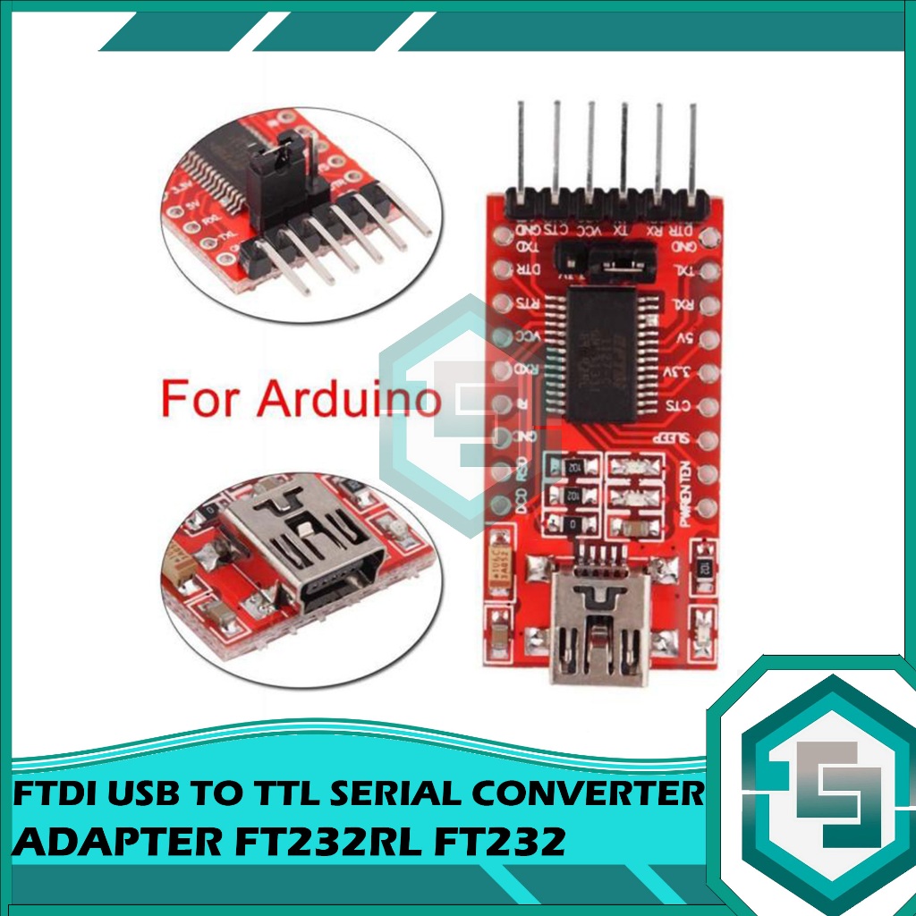 Jual FTDI USB TO TTL SERIAL CONVERTER ADAPTER FT232RL FT232 | Shopee ...