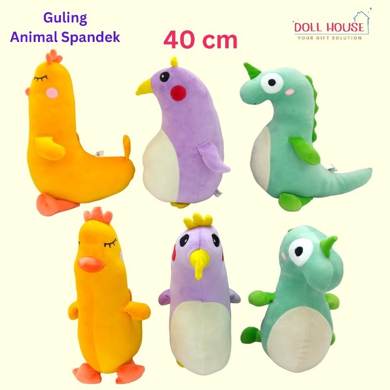 Jual Boneka Guling Animal / Guling Pinguin / Guling Dino / Guling Bebek ...