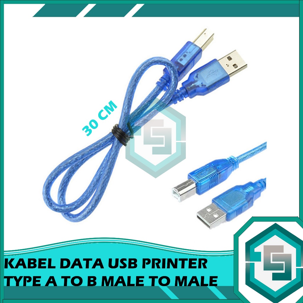 Jual USB 2.0 CABLE KABEL DATA PRINTER TYPE A TO B MALE TO MALE PANJANG ...