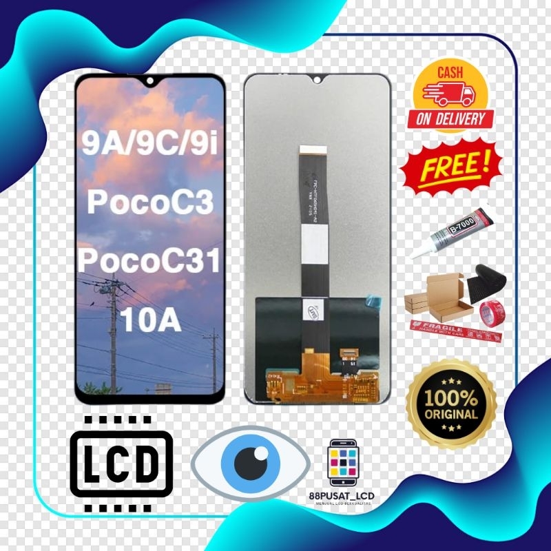 Jual LCD TOUCHSCREEN XIAOMI REDMI 9A /9C /9I /10A /POCO C3 /C31 ...