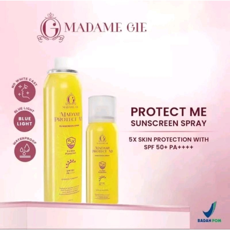 Jual Madame Gie Madame Protect Me Sunscreen Spray SPF50 PA++++ 5X More ...