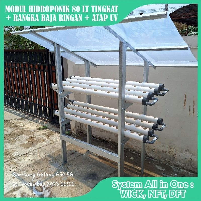 Jual Modul Hidroponik 80LT Tingkat + Atap UV | Shopee Indonesia