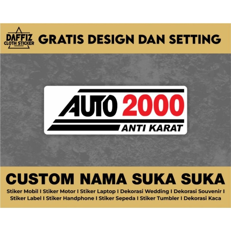 Jual Stiker Vinyl Auto 2000 Anti Karat | Shopee Indonesia