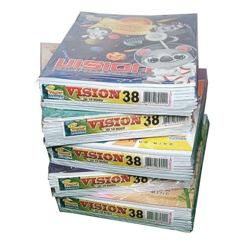 Jual BUKU VISION 38 & 58 / 1 PACK ISI 10 BUKU | Shopee Indonesia