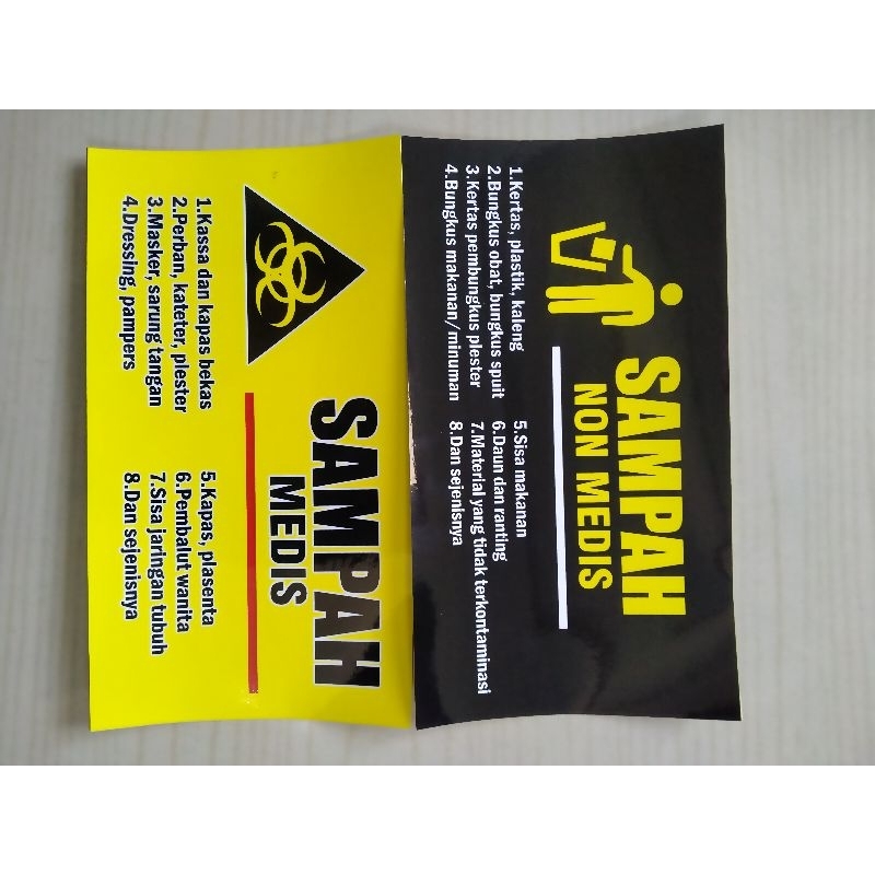 Jual Stiker Sampah Medis dan Non Medis | Shopee Indonesia