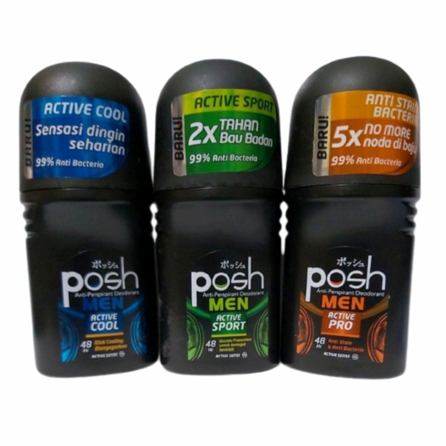 Jual Posh Men Anti Perspirant Deodorant 50ml Posh Men Roll On 50 ml ...