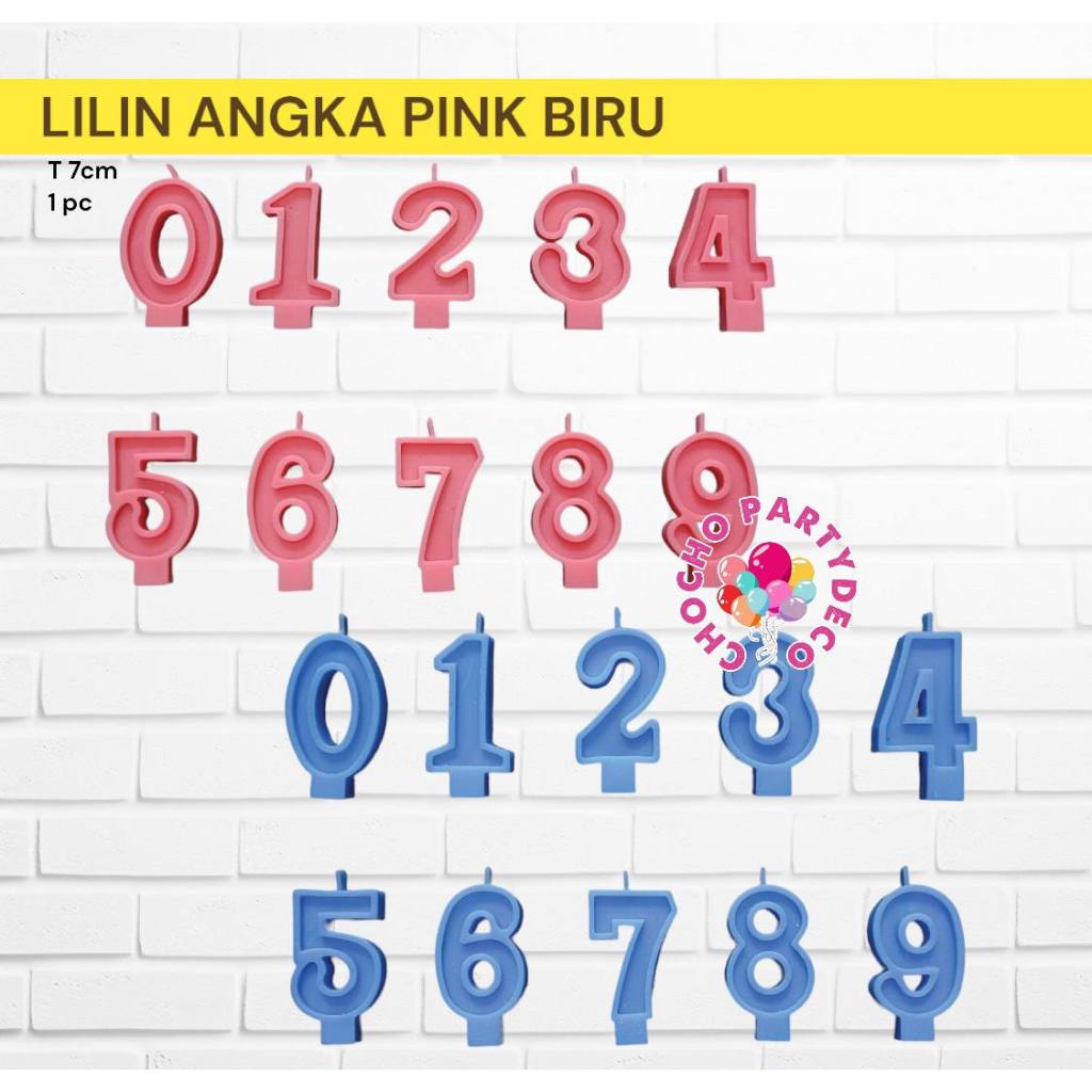 Jual LILIN ANGKA PINK BIRU / Lilin Angka Besar Biru Pink | Shopee Indonesia