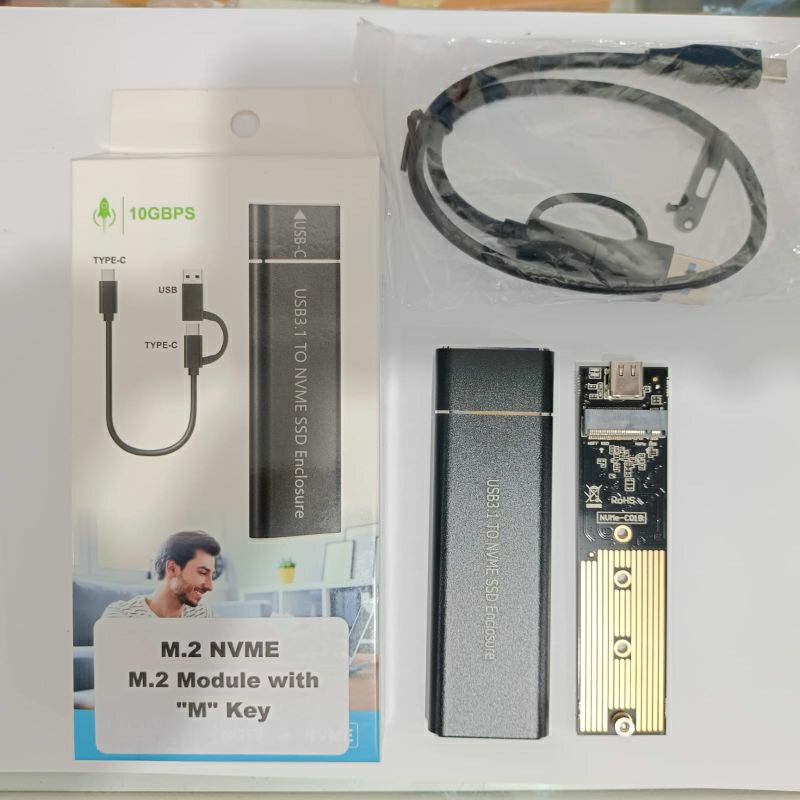 Jual Casing SSD M.2 NVME USB 3.1 Type C / Enclosure SSD NVME M.2 ...