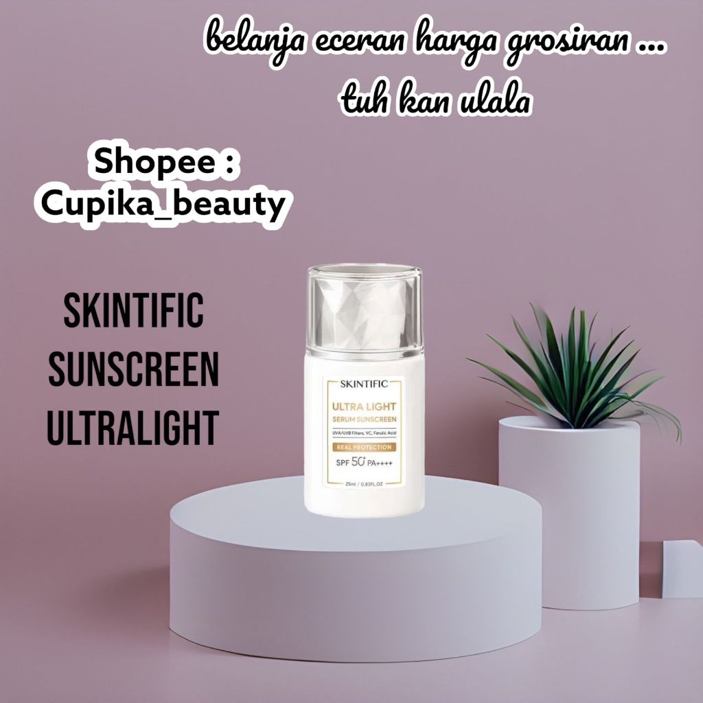 Jual [ cue ] skintific serum sunscreen ultra light spf 50 pa ++++ || skintific ceramide 7 x ...