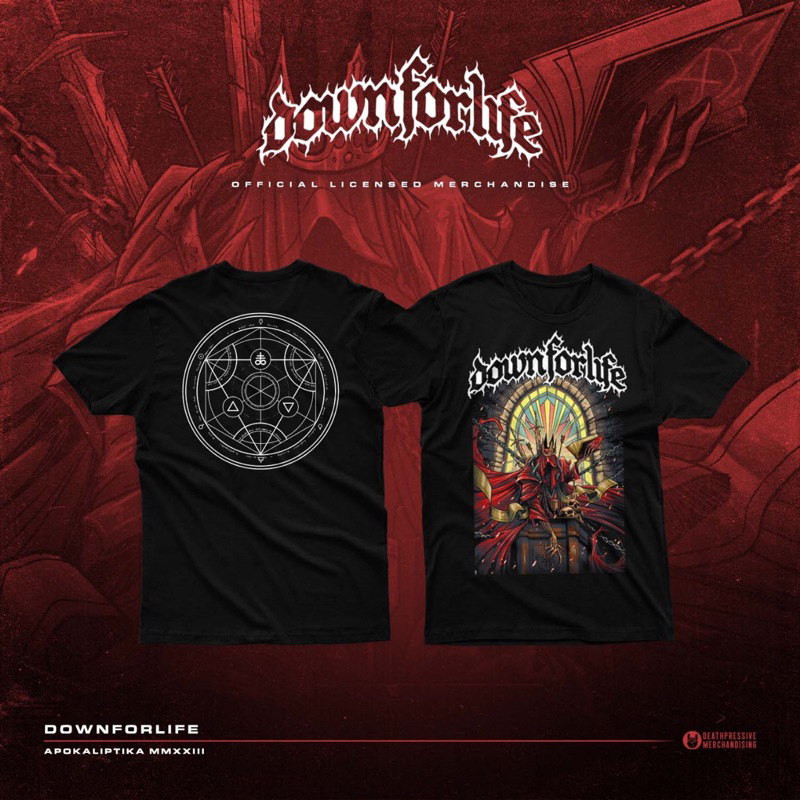 Jual DOWN FOR LIFE apokaliptika art kaos metal tangan pendek hitam - TS ...