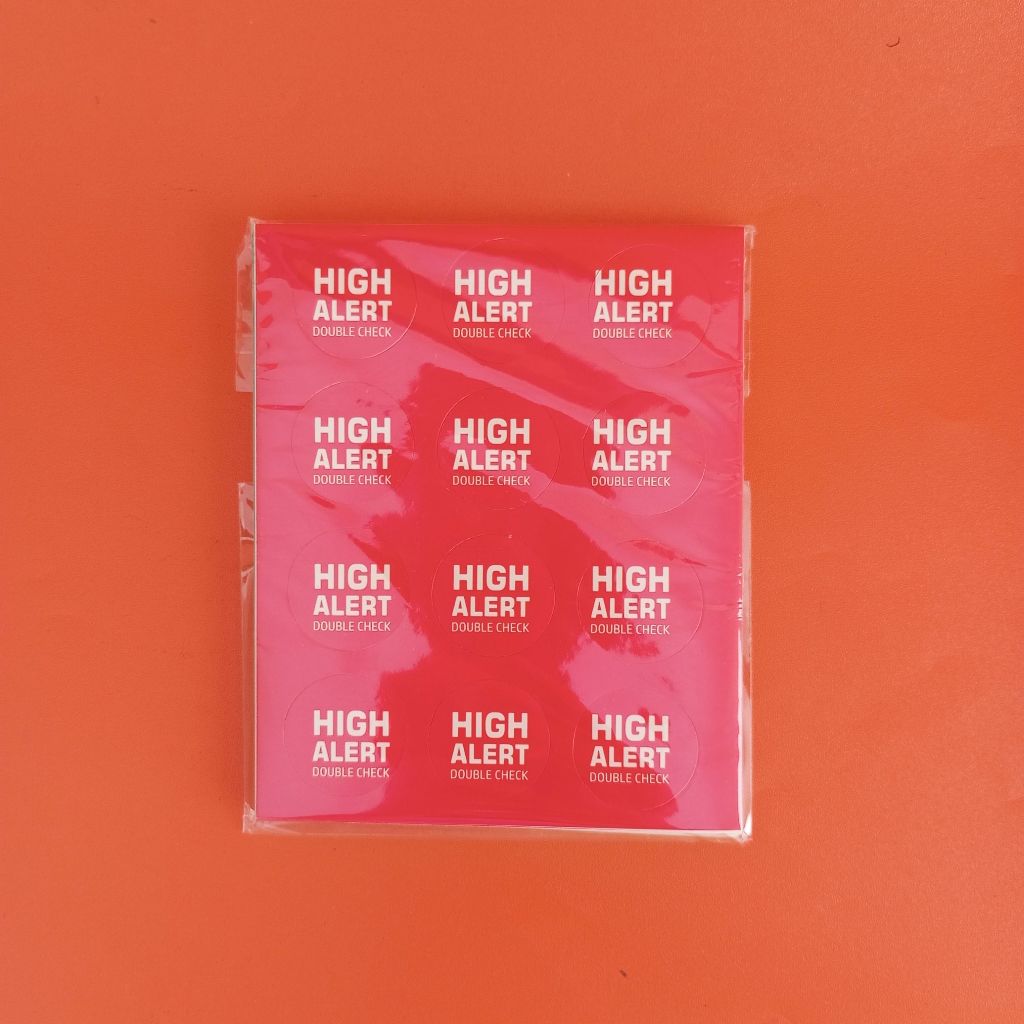 Jual Stiker High Alert - Stiker Penanda Obat High Alert, Stiker APotek ... Jual Stiker High Alert - Stiker Penanda Obat High Alert, Stiker APotek ...