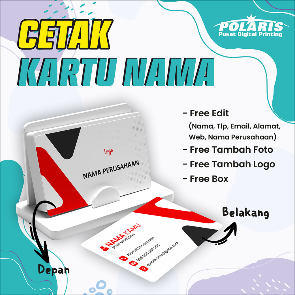 Jual Kartu Nama Custom isi 100 free Box / Kartu Nama Custom / Bussiness ...
