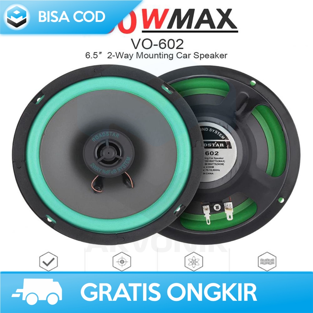 Jual SPEAKER SUBWOOFER 6.5 INCH HIFI PINTU MOBIL MAGNET BESAR AUDIO ...
