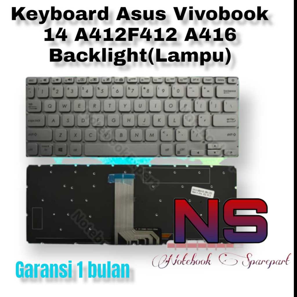 Jual KEYBOARD ASUS VIVOBOOK A409 A415 X415 A416 X416 M415 series SILVER ...
