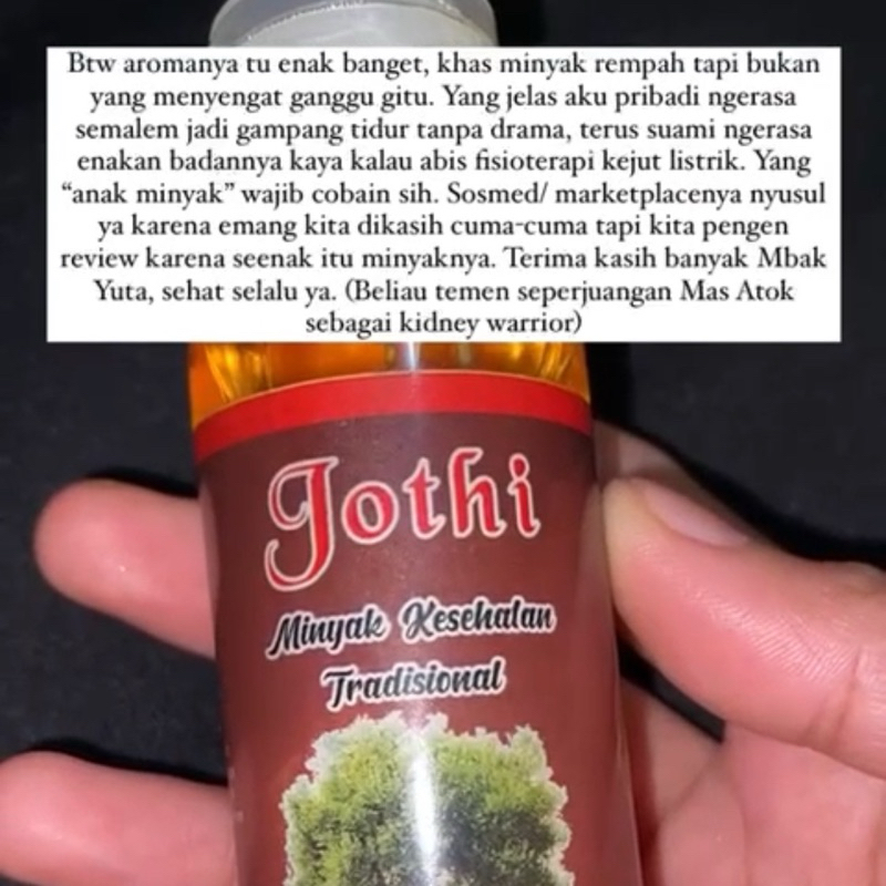 Jual JOTHI Minyak Kesehatan Tradisional 100ml | Shopee Indonesia