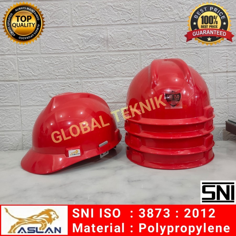 Jual Helm proyek helm safety proyek warna Merah helm Aslan HELM PROYEK ...