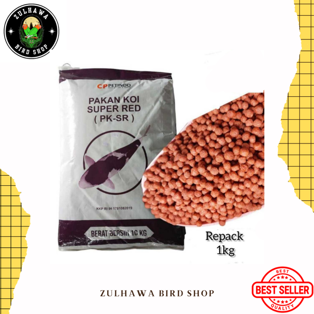 Jual Pakan Koi Super Red PK SR Pelet Ikan Koi 1kg | Shopee Indonesia