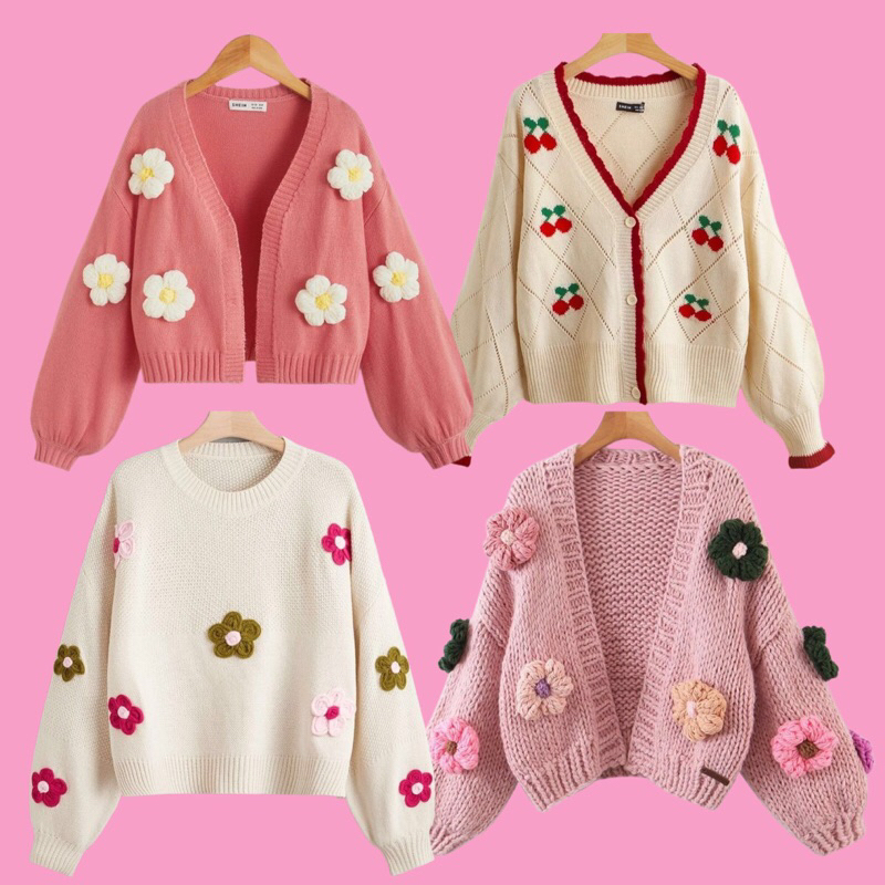 Jual KNITWEAR CARDIGAN RAJUT SWEATER PREMIUM KOREAN LOOK FASHION WANITA | Shopee Indonesia