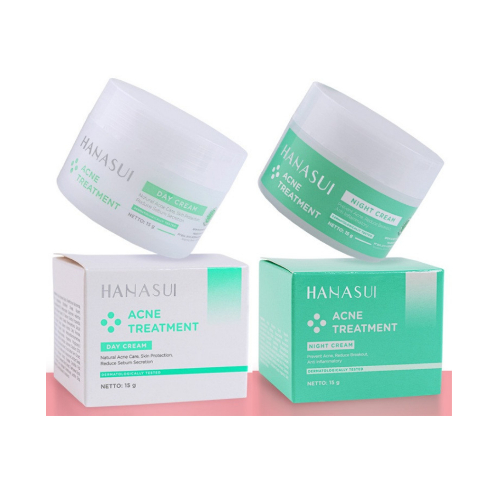 Jual Hanasui Acne Treatment Day / Night Cream 15g | Shopee Indonesia
