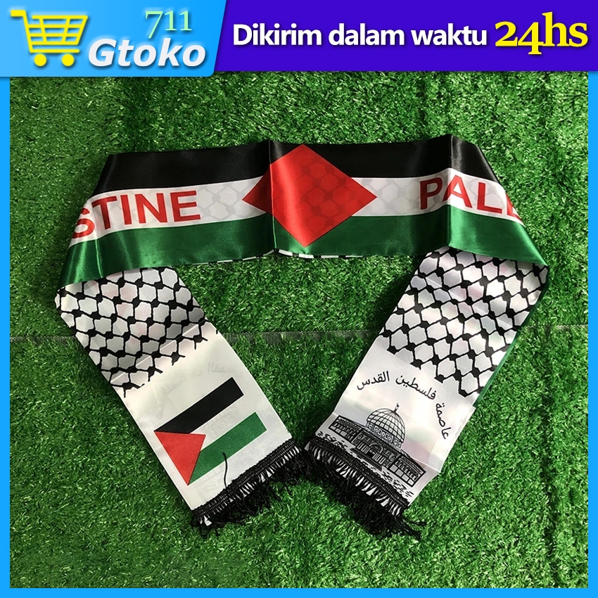 Jual Syal Bendera Palestina Komputer Motif Rajut Scraf Pria Wanita Anak ...