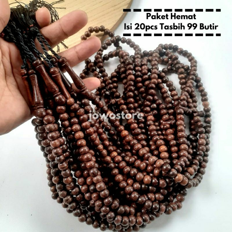 Jual jowostore - tasbih kayu 99 butir tasbeh galih asem asli galeh asem ...
