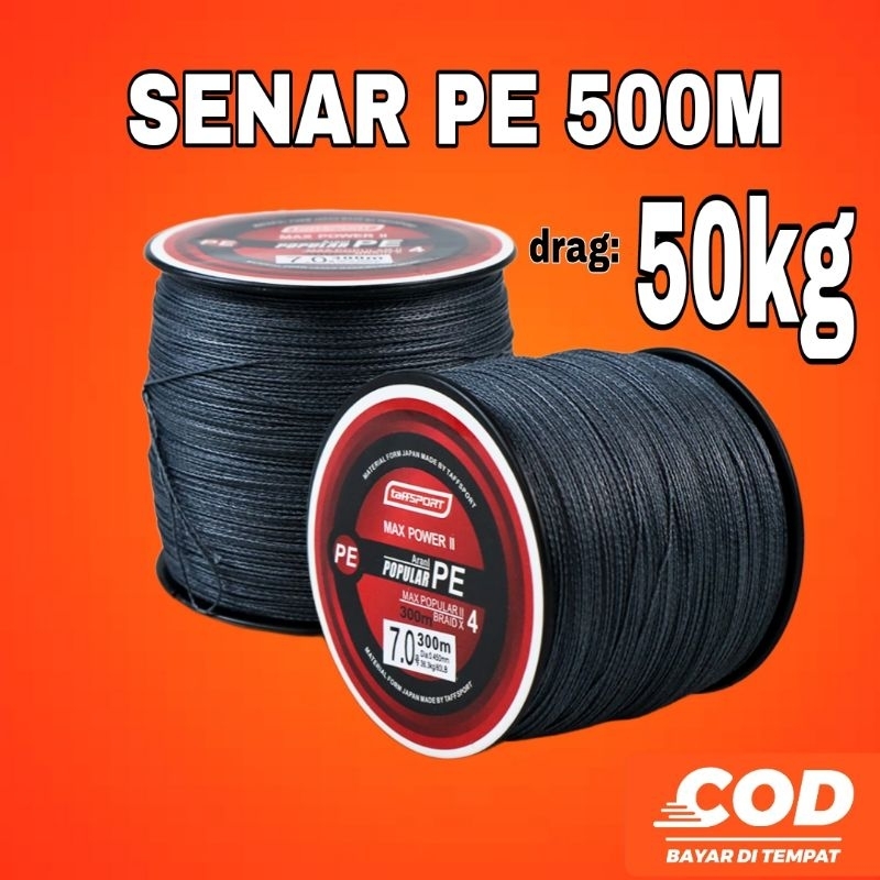 Jual SENAR PE PANJANG 500 METER SENAR PANCING ANTI KRITING SENAR KECIL ...
