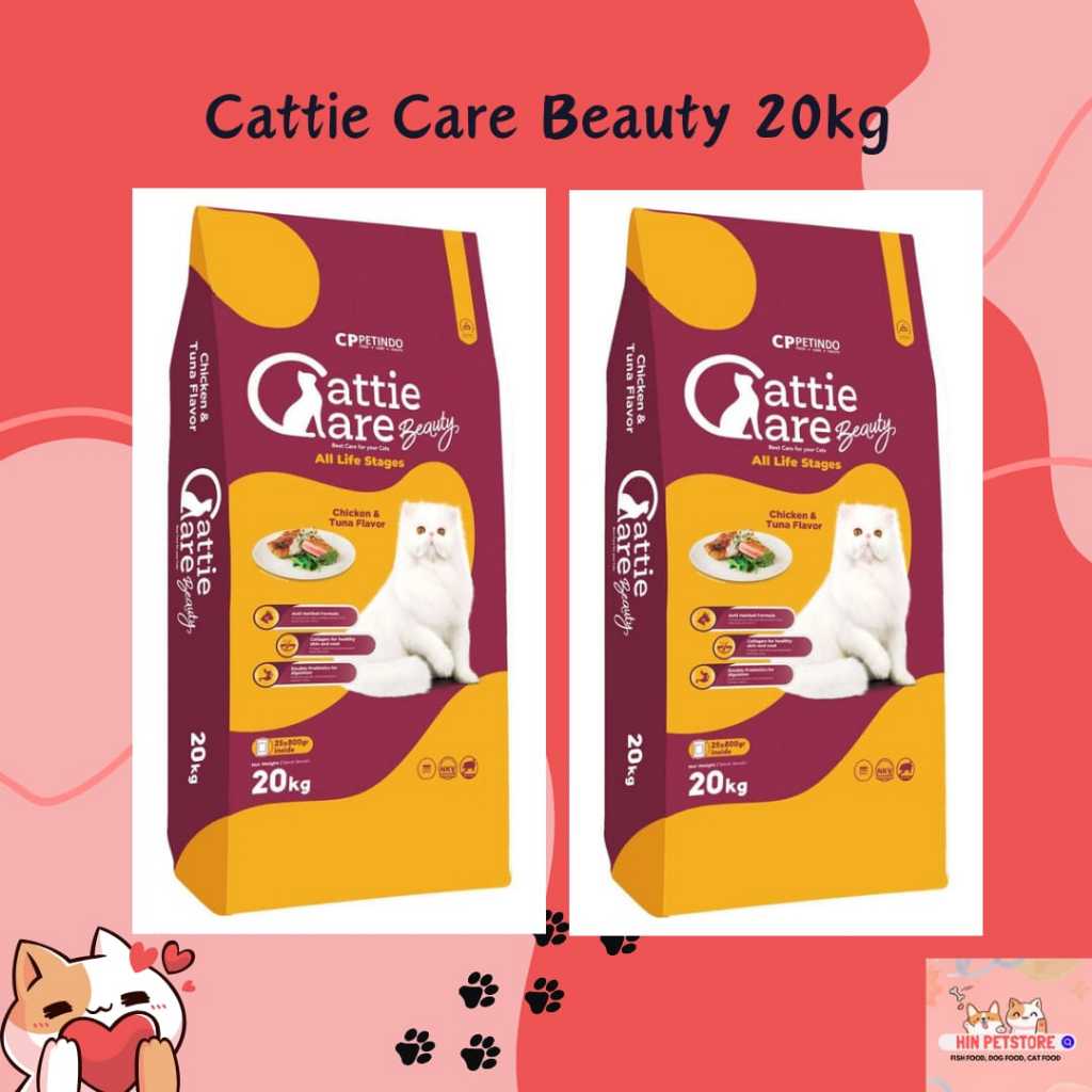 Jual Makanan Kucing - Cattie Care Beauty 20kg (Reguler) | Shopee Indonesia