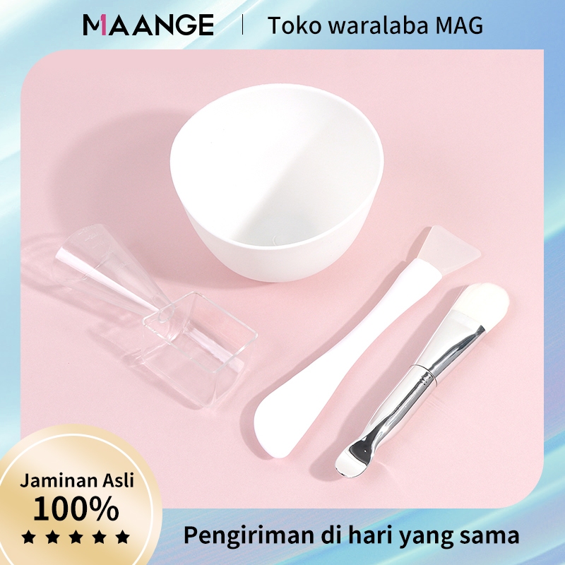 Jual MAANGE Mangkok Masker Wajah Set 4 in 1 Mangkuk Masker Lulur ...