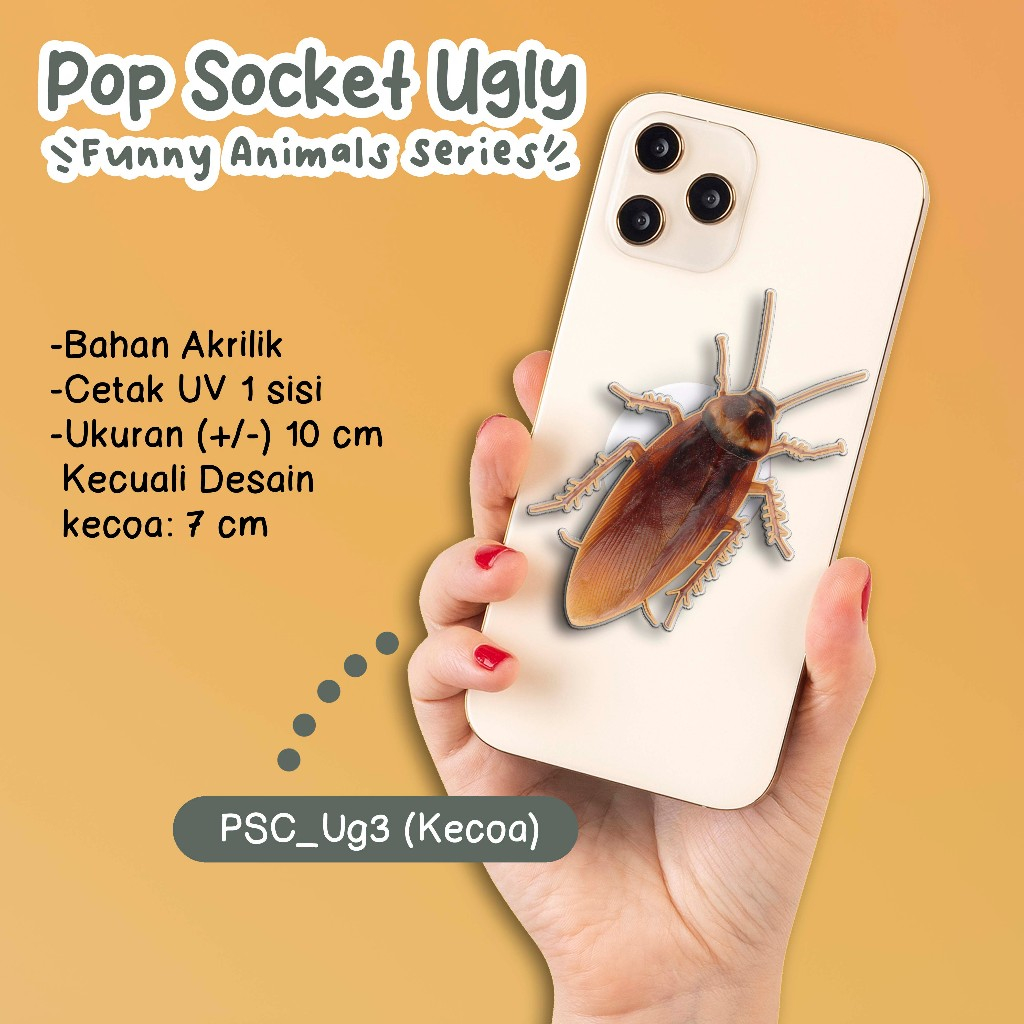 Jual POP SOCKET UGLY / POP SOCKET LUCU - Funny Animals Pop Socket ...