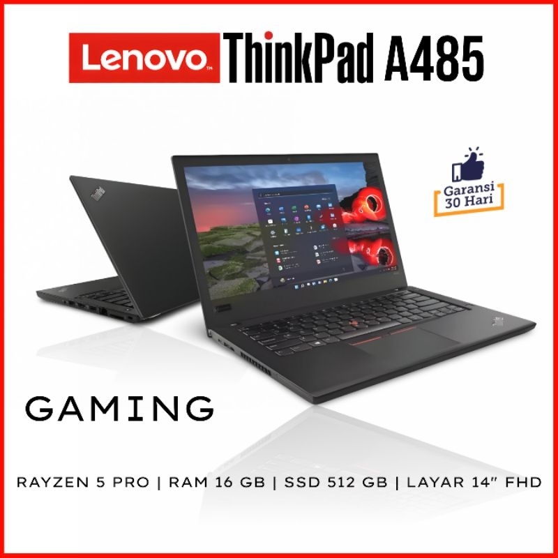 Jual Laptop Gaming Lenovo Thinkpad A485 Ryzen 5 Pro RAM 16 GB SSD ...