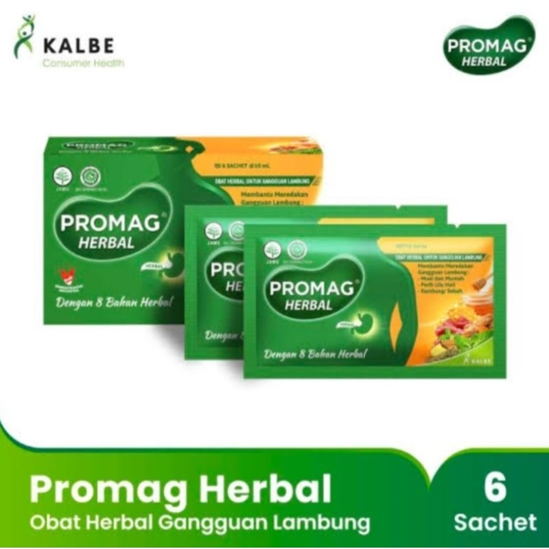 Jual Promag Herbal 1 Pack isi 6 sachet ~ Obat magh | Shopee Indonesia