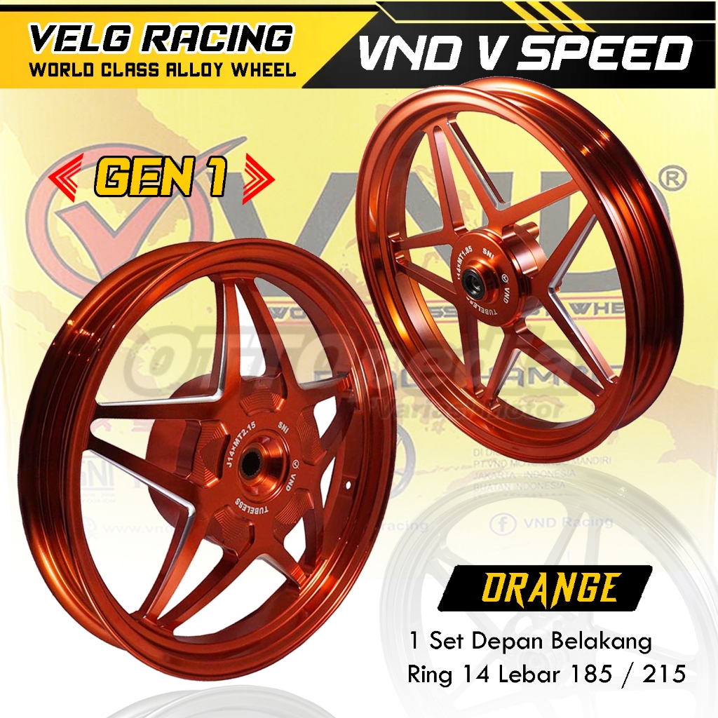 Jual Velg Racing VND Bintang V Speed Gen 1 & Gen 2 Ring 14 Vario BeAt Scoopy Vario125 Vario 150 ...