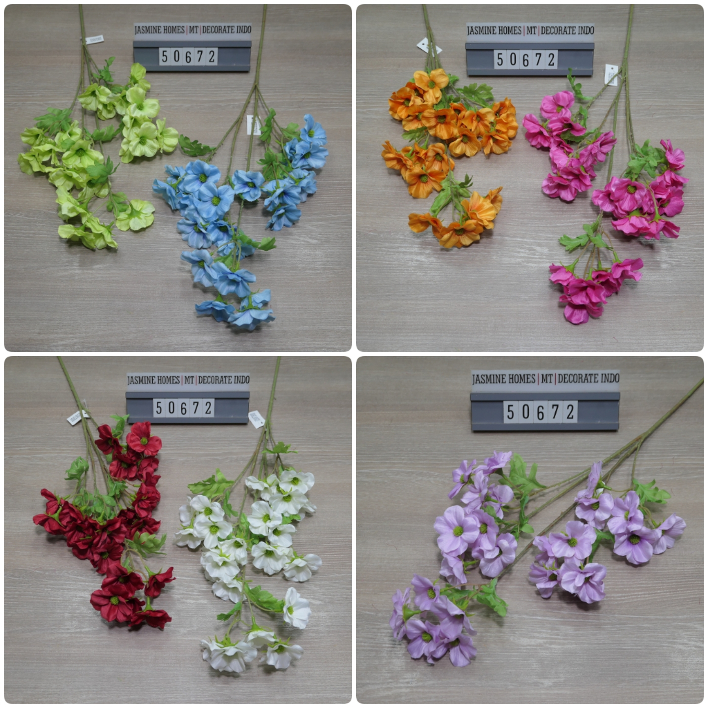 Jual Bunga Hibiscus Kembang Sepatu Mini 5Cabang Panjang 50672 | Shopee ...