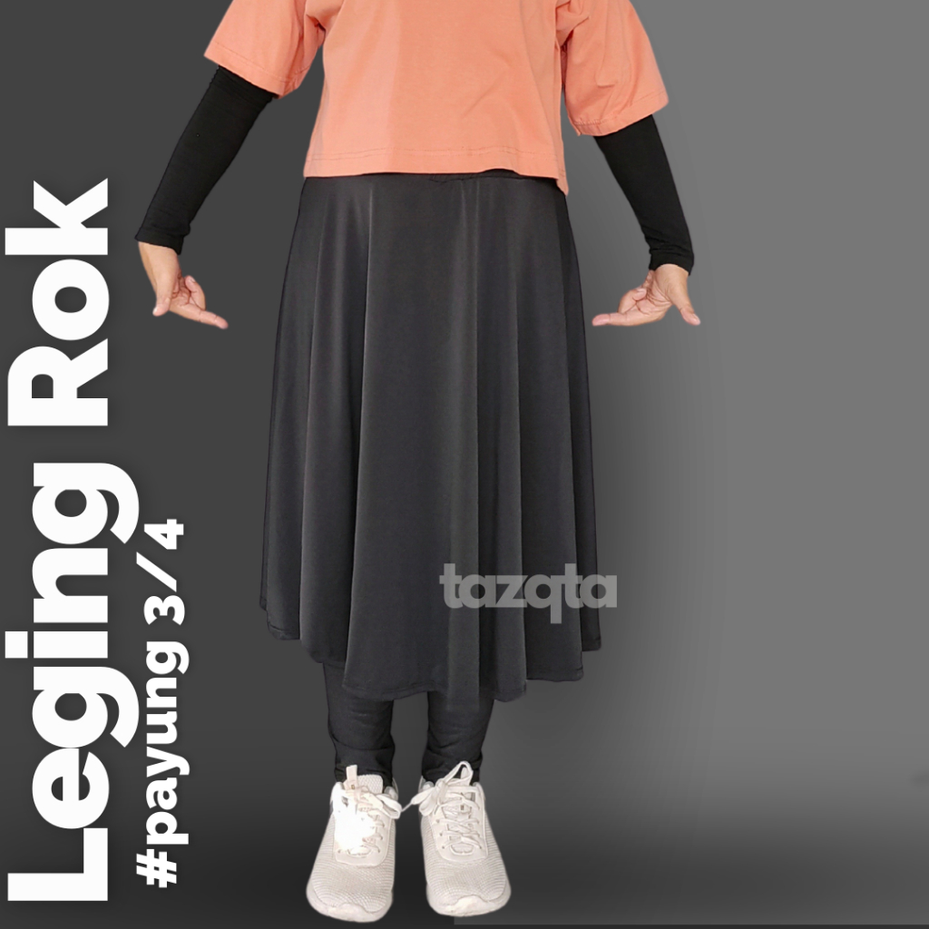 Jual Legging Rok Olahraga Wanita Muslimah Panjang Dibawah Lutut Sporty ...
