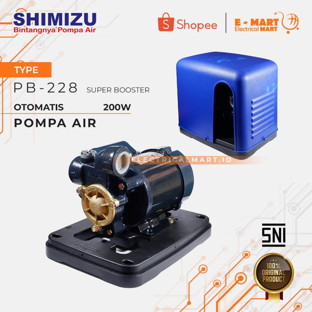 Jual SHIMIZU PB 228 Bit Pompa Air Pendorong/Booster Otomatis Max 6 ...