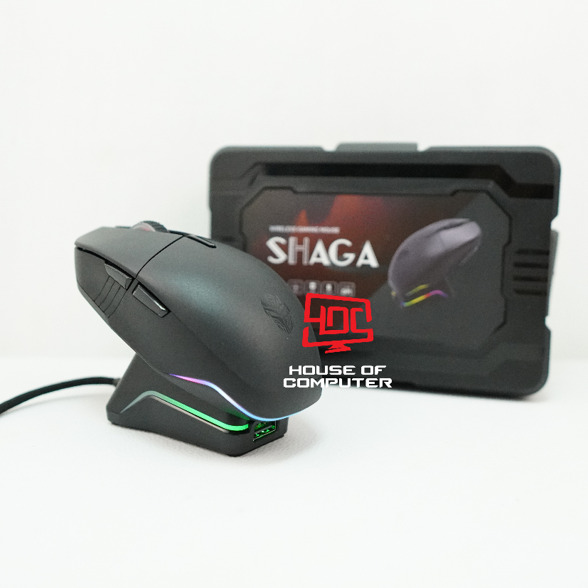 Jual MOUSE GAMING WIRELESS REXUS SHAGA RX-130 WITH CHARGING DOCK 3 MODE - HITAM | Shopee Indonesia