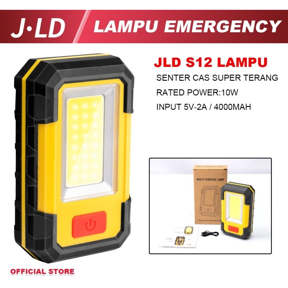 Jual JLD senter led super terang 10W lampu emergency 4000mah lampu ...