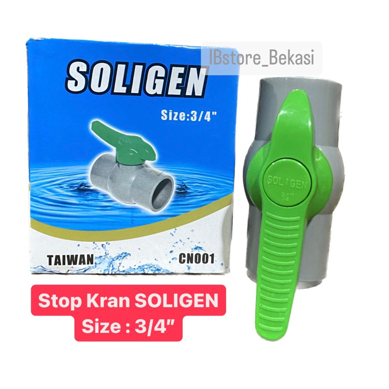 Jual Ball Valve Ballvalve PVC / Stop Kran PVC SOLIGEN CN001 3/4 ...