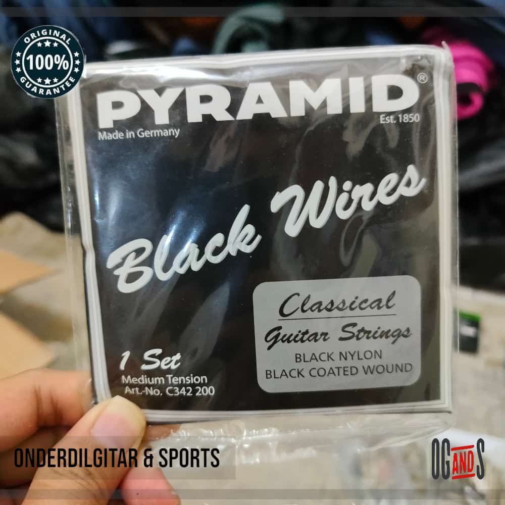 Jual SENAR GITAR KLASIK BLACK NYLON PYRAMID BLACK WIRES MEDIUM TENSION ...