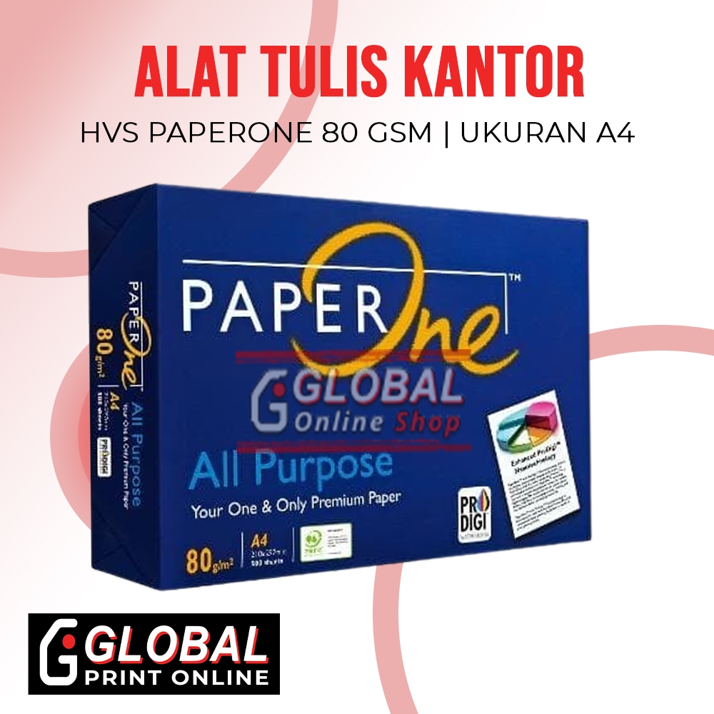 Jual Global Print Shop Online - Hvs Paperone 80Gsm (RIM) | Shopee Indonesia