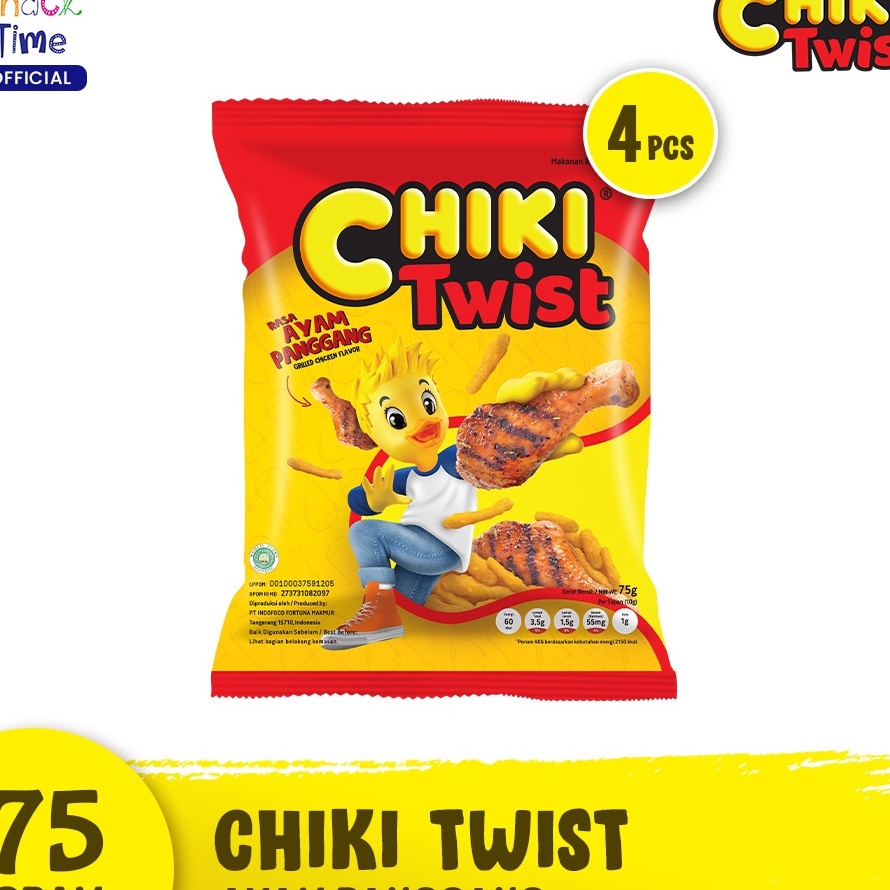 Jual Chiki Twist Ayam Panggang 75 Gr 4 Pcs | Shopee Indonesia