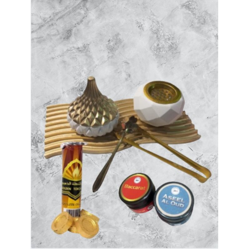 Jual paket set bukhur white gold viral set 7in1 bukhur dan bara magic ...