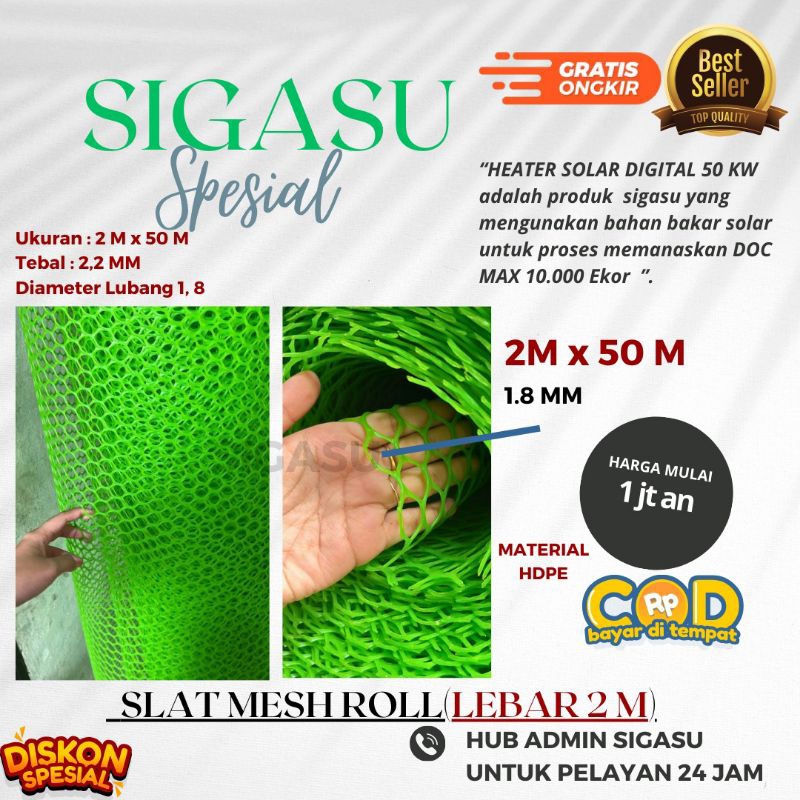 Jual slat plastik mesh roll (2m * 50m) diamater 1.8cm | Shopee Indonesia