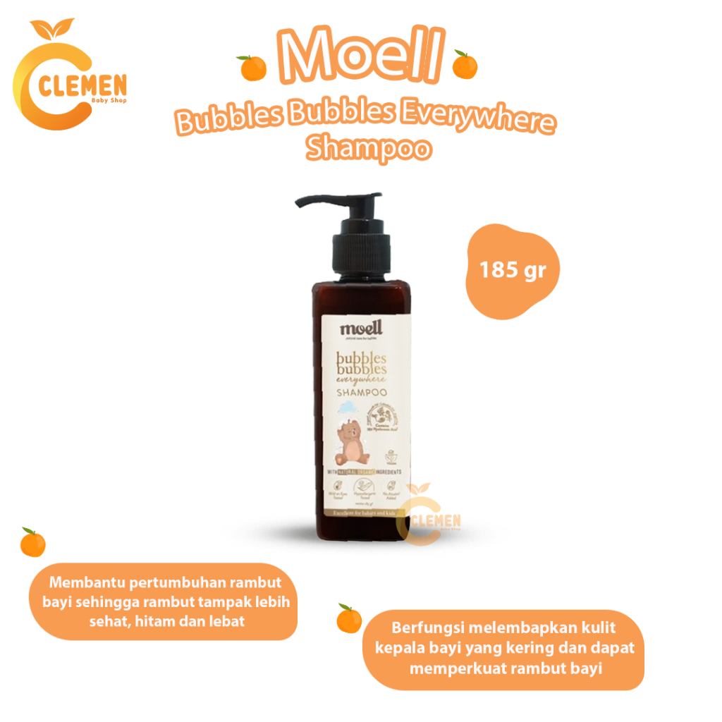 Jual Moell Bubbles Bubbles Everywhere Shampoo 185gr - Shampo bayi ...