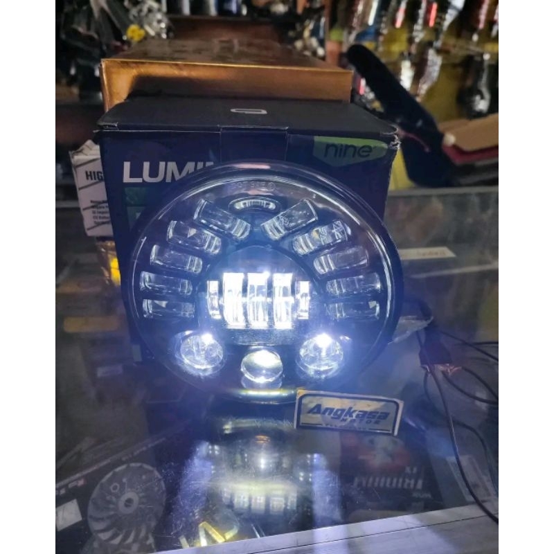 Jual lampu depan daymaker luminos 7 inch led headlight ninja dll ...